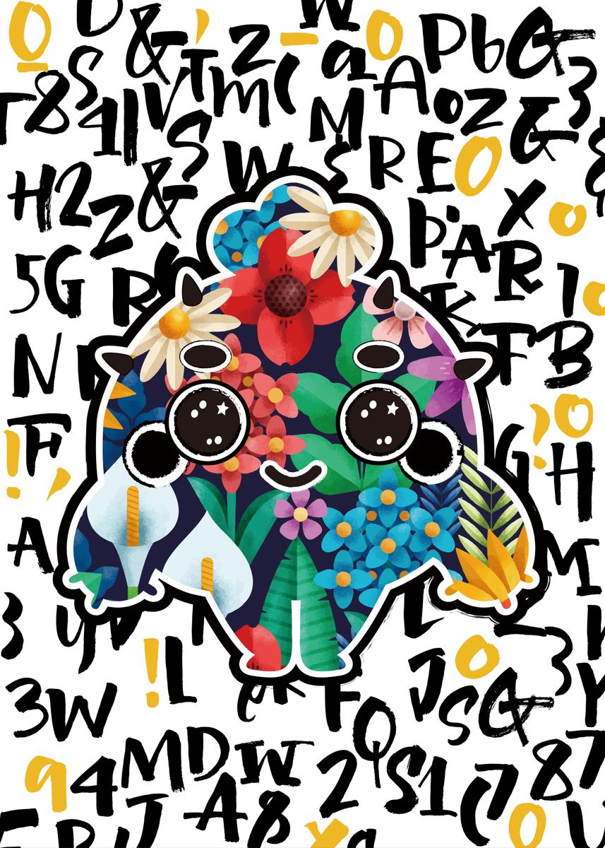 'Cactus Graffiti Pop Art' Poster, picture, metal print, paint by Rita ...