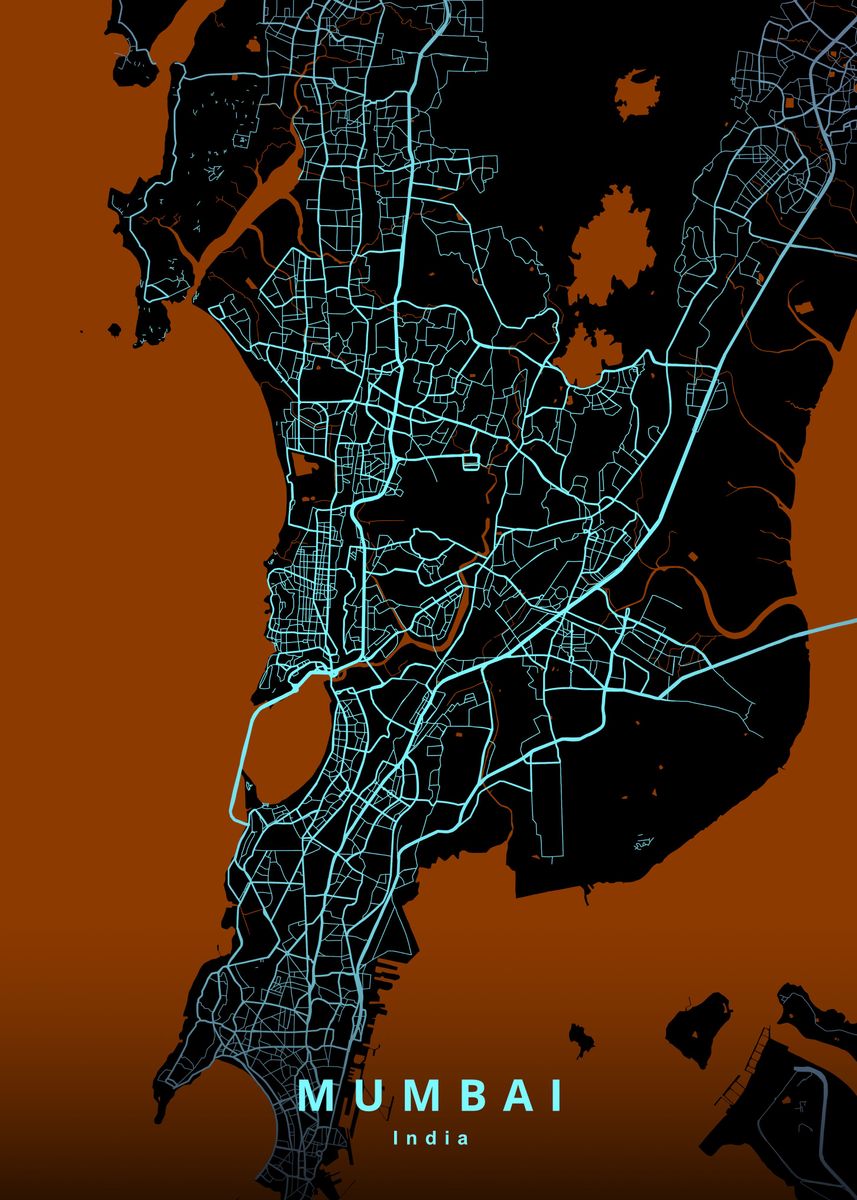 'Mumbai' Poster, picture, metal print, paint by Deeo | Displate