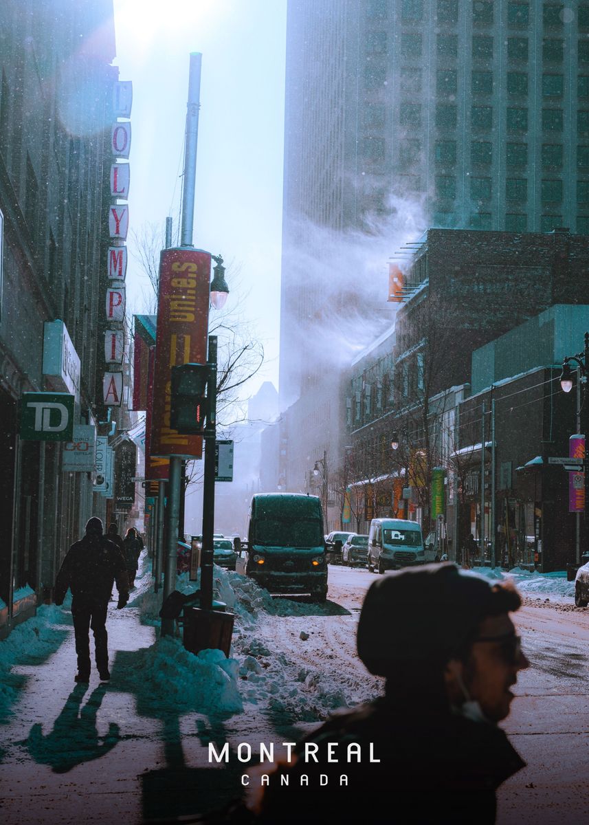 'Montreal ' Poster, picture, metal print, paint by Famous City | Displate