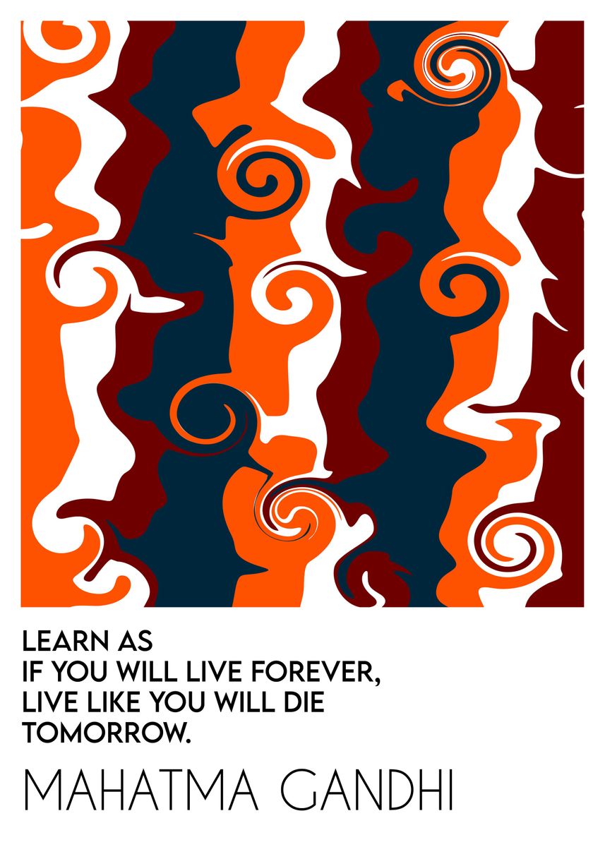 'Mahatma Gandhi quotes' Poster, picture, metal print, paint by kun bin ...