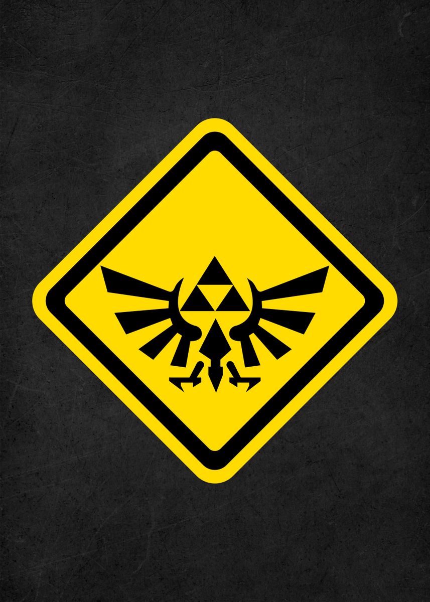 'link road sign warning' Poster by Bestselling Displate | Displate