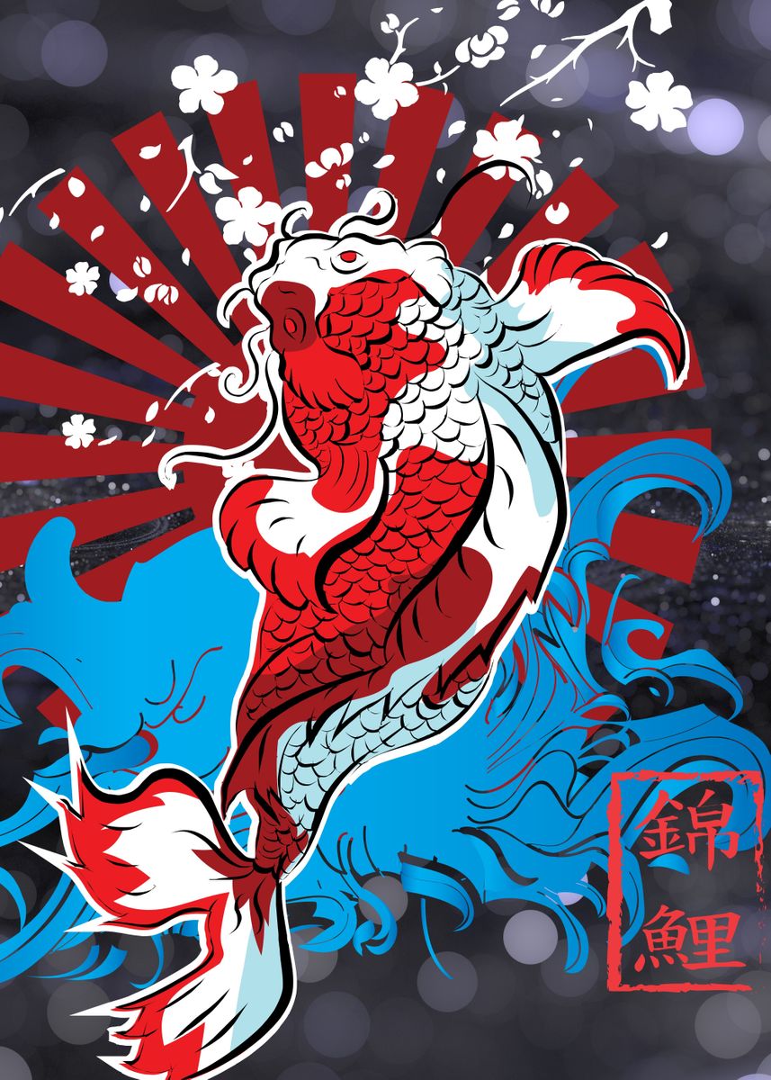 'Koi Fish' Poster by Ainiez | Displate