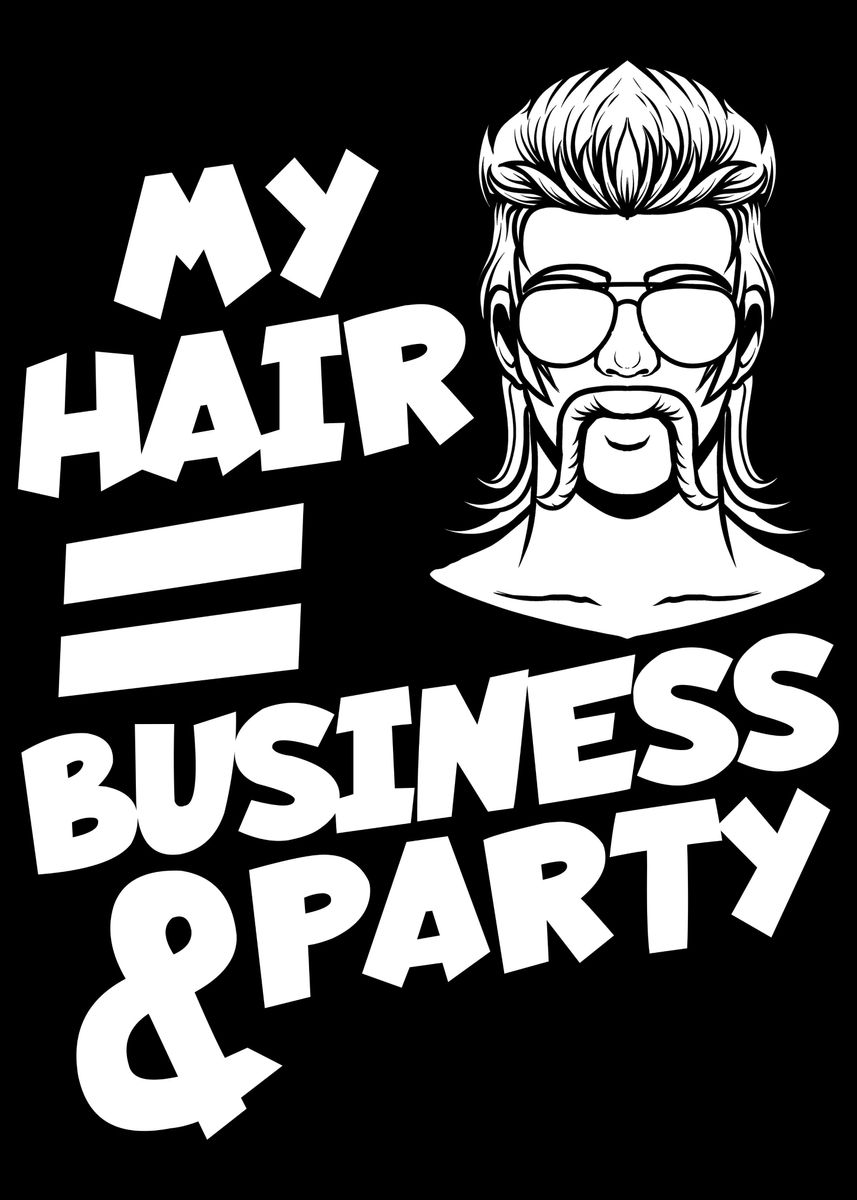 'Mullet' Poster, picture, metal print, paint by CrazySquirrel | Displate