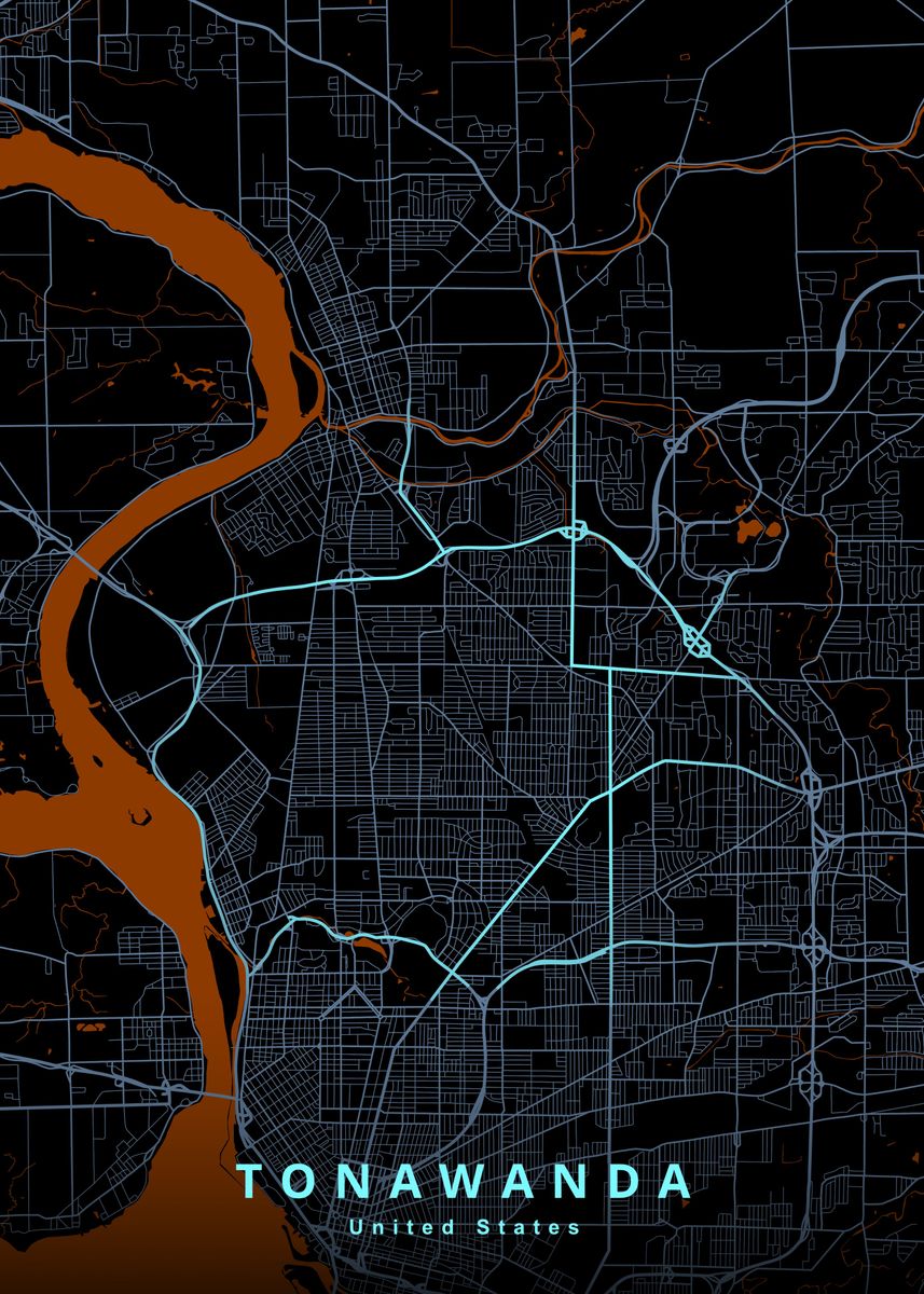 'Tonawanda' Poster, picture, metal print, paint by Deeo | Displate