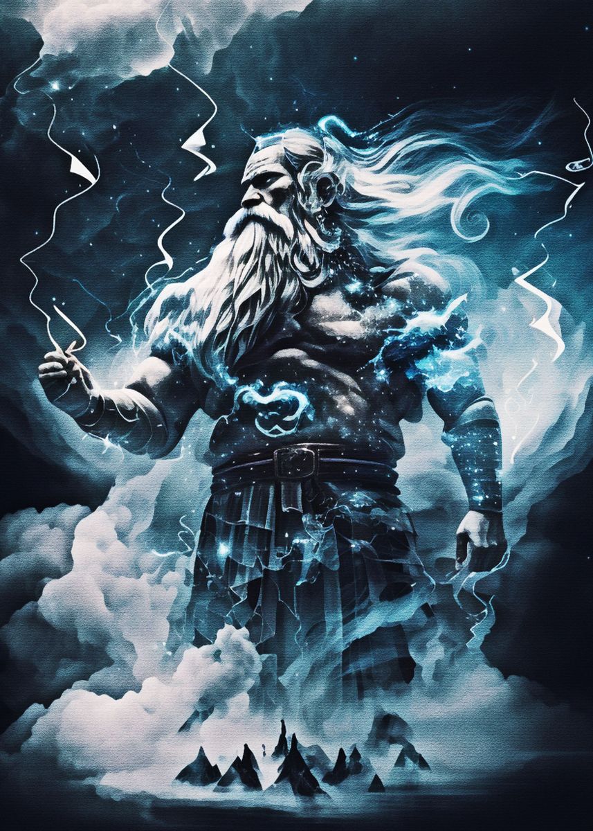 'Viking god of storm' Poster, picture, metal print, paint by Coffee ...