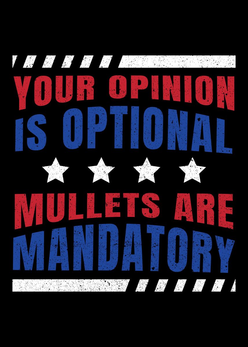 'Mullet' Poster, picture, metal print, paint by CrazySquirrel | Displate