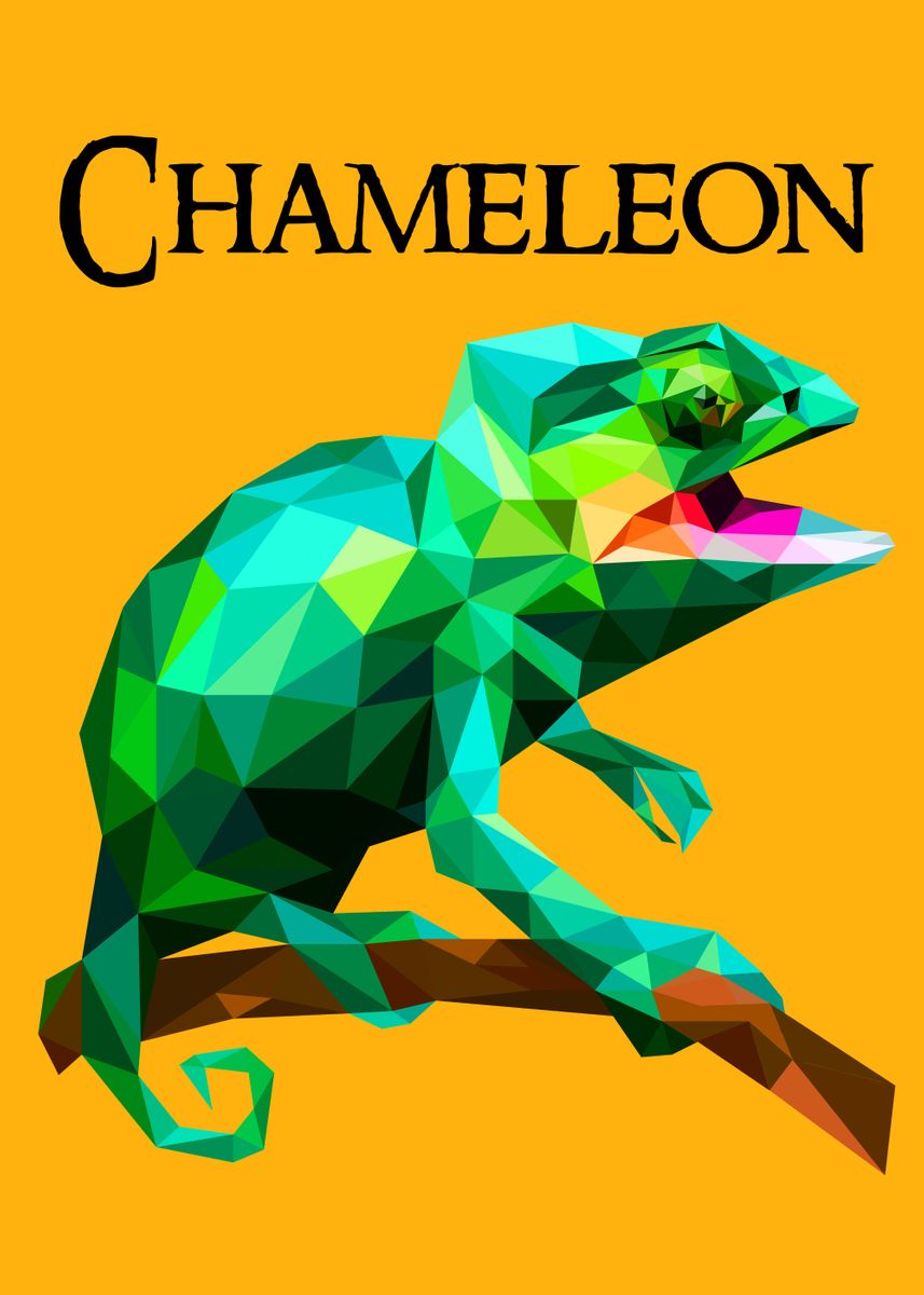 'Chameleon' Poster, picture, metal print, paint by Dare Neil | Displate