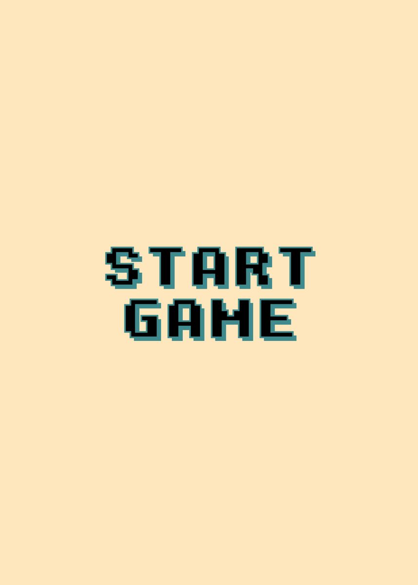 'Start Game pixel font' Poster by Jek Ramos | Displate