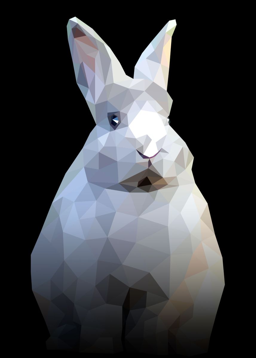 'Rabbit' Poster, picture, metal print, paint by dung nguyen | Displate