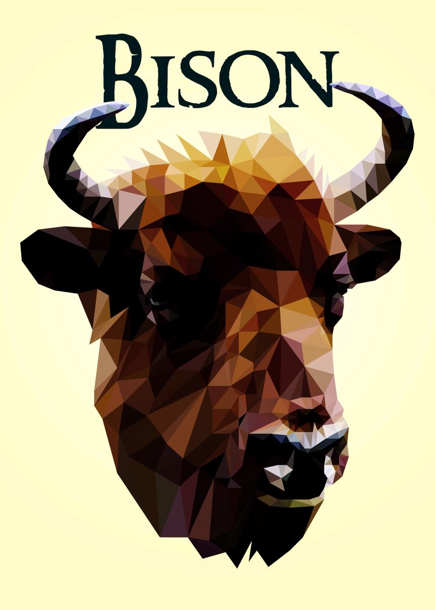 'Bison' Poster, picture, metal print, paint by Dare Neil | Displate