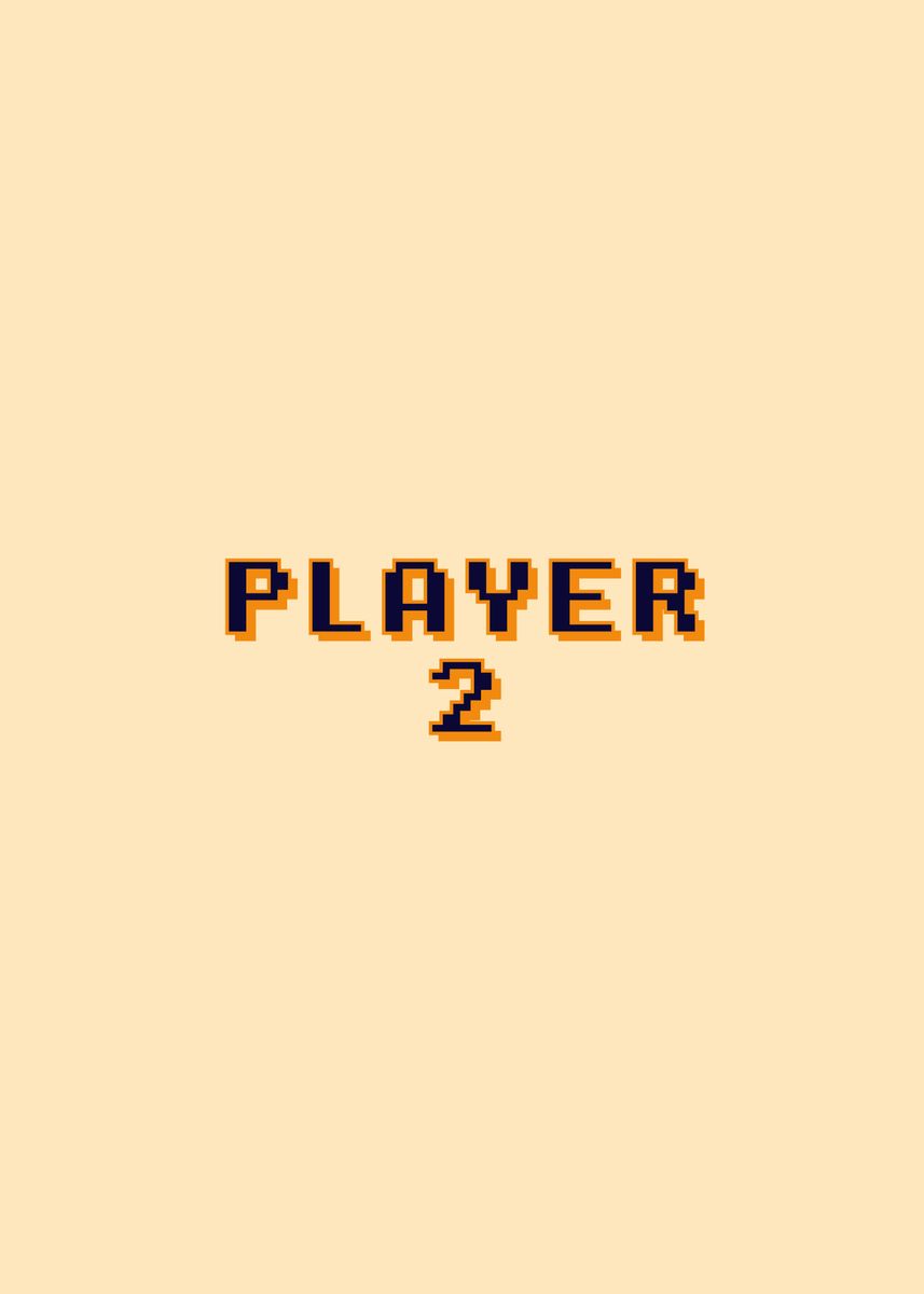 'Player 2 pixel font' Poster by Jek Ramos | Displate