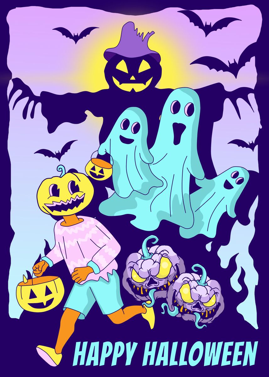 'halloween scary' Poster by Muhammad Anas | Displate