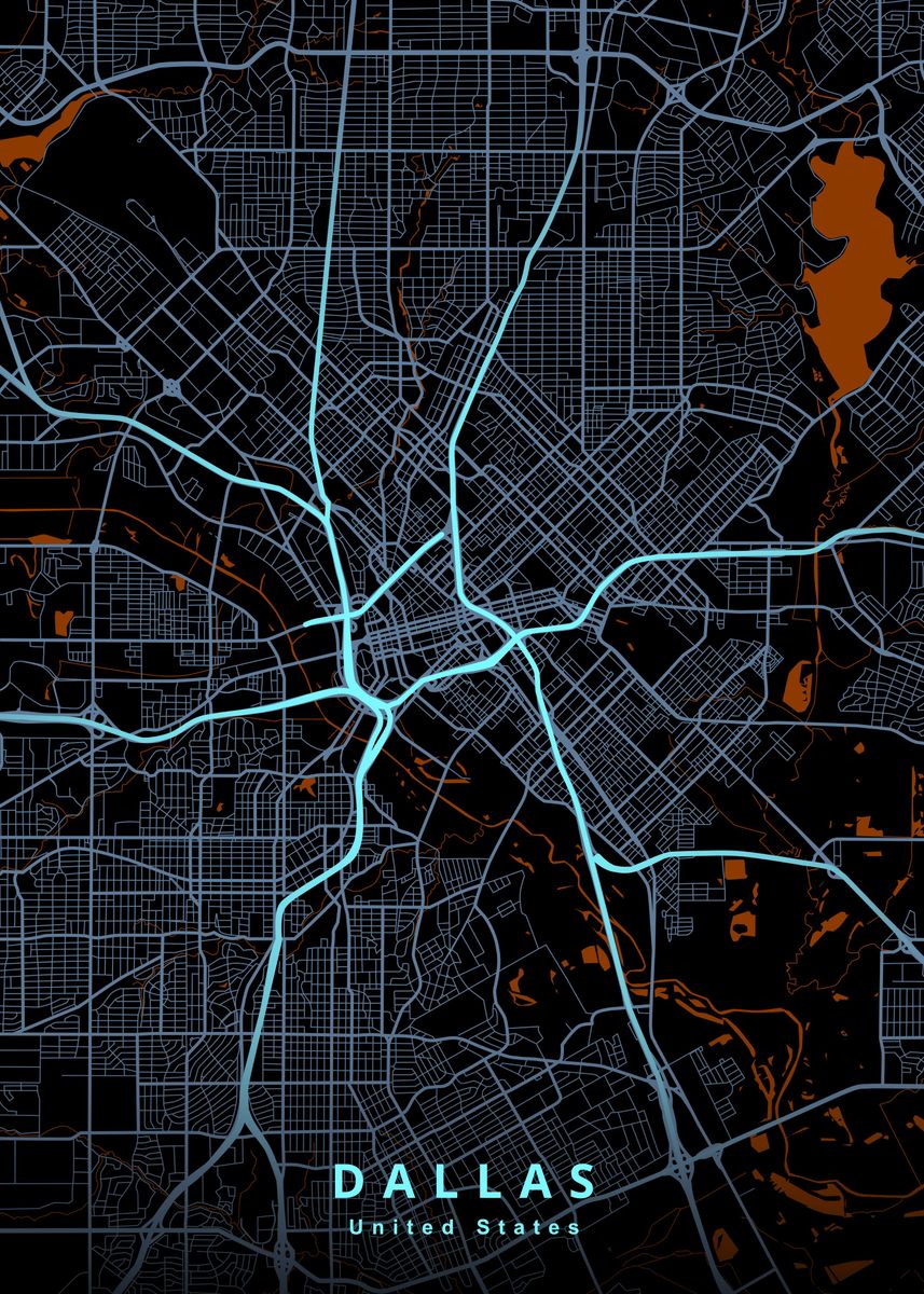 'Dallas' Poster, picture, metal print, paint by Deeo | Displate