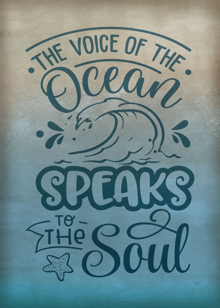 'The voice of the ocean' Poster, picture, metal print, paint by ...