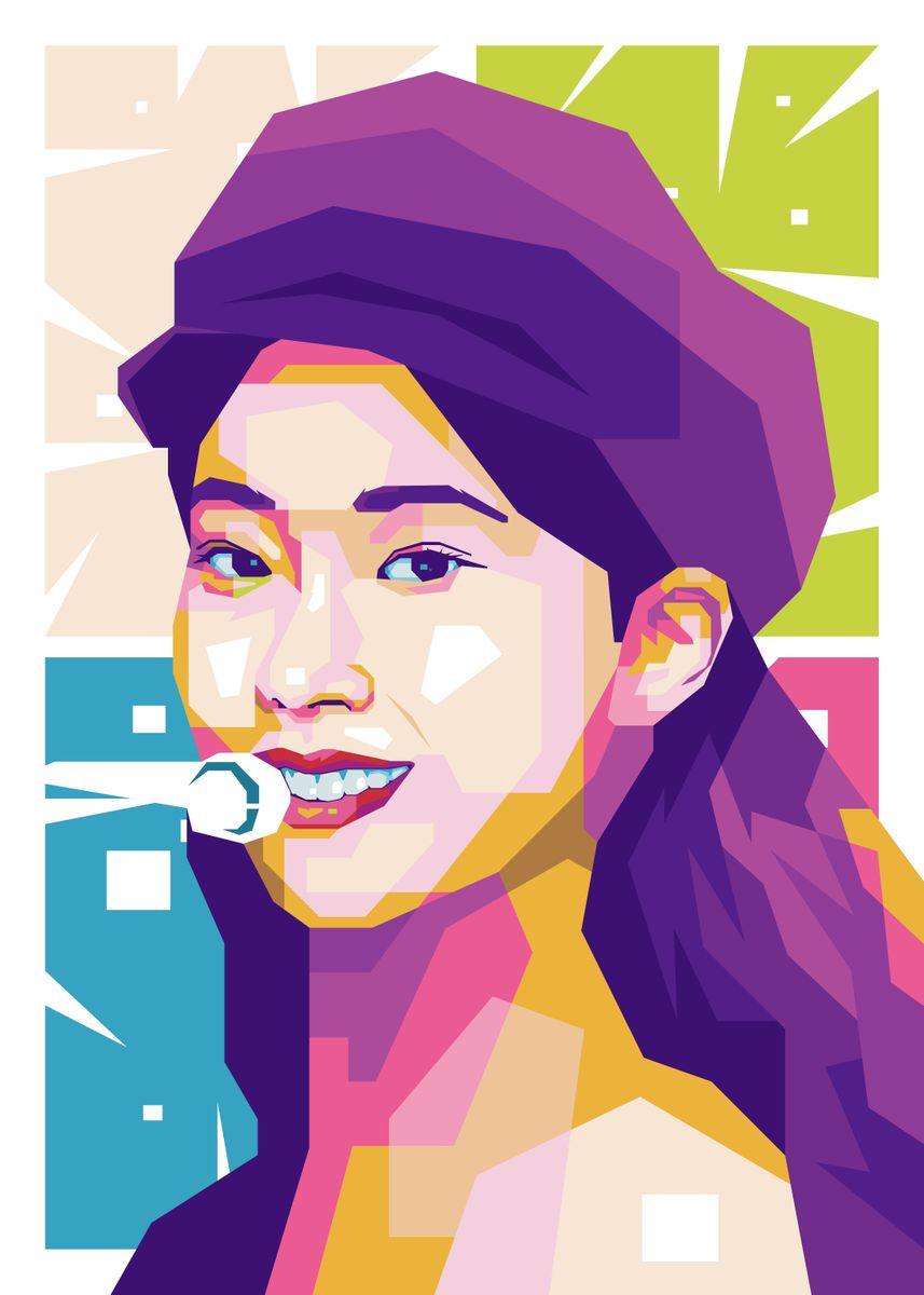 'LESSERAFIM KAZUHA WPAP' Poster, picture, metal print, paint by Rochefort | Displate