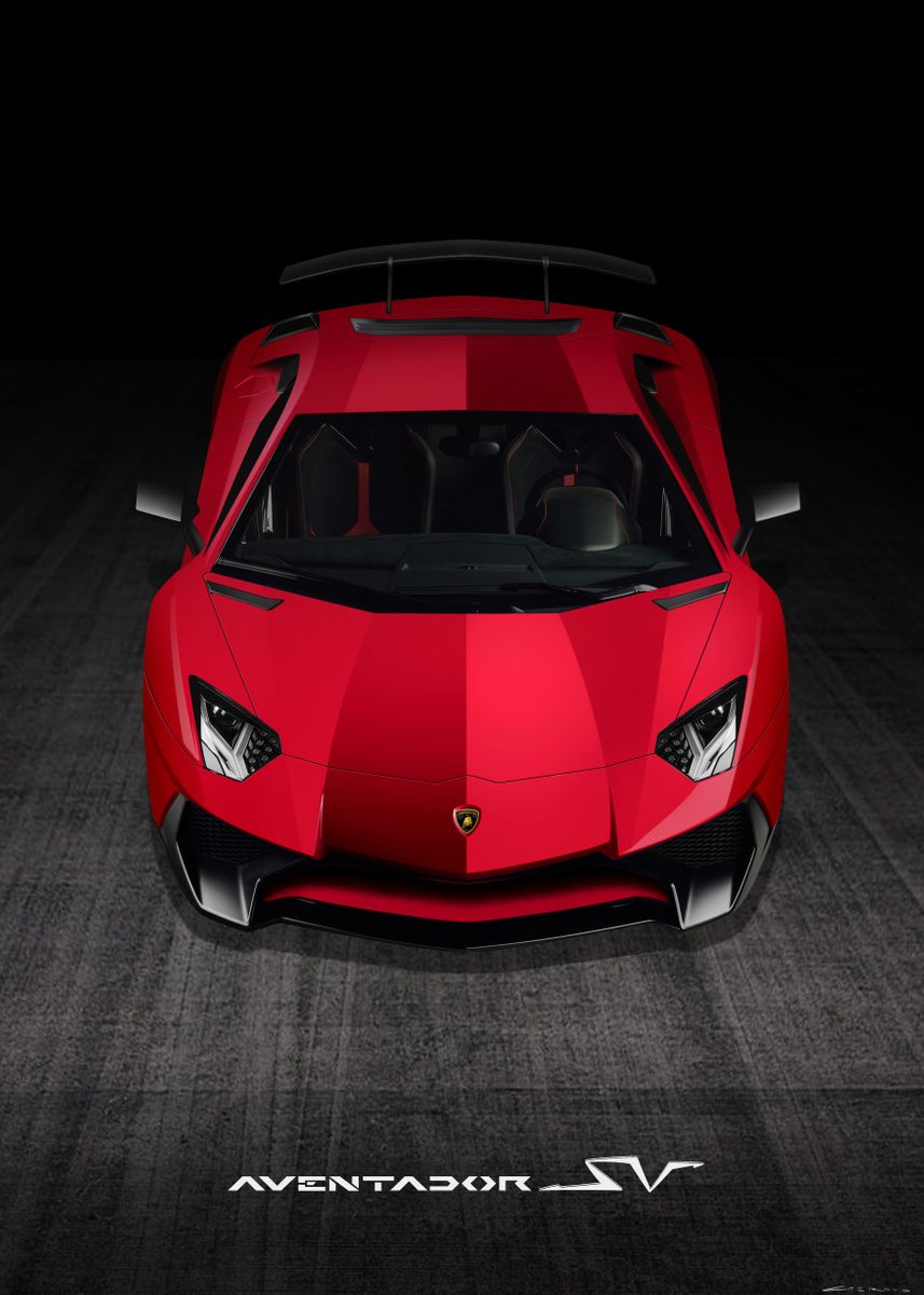 'Lamborghini Aventador SV' Poster by Kenan Geraud | Displate