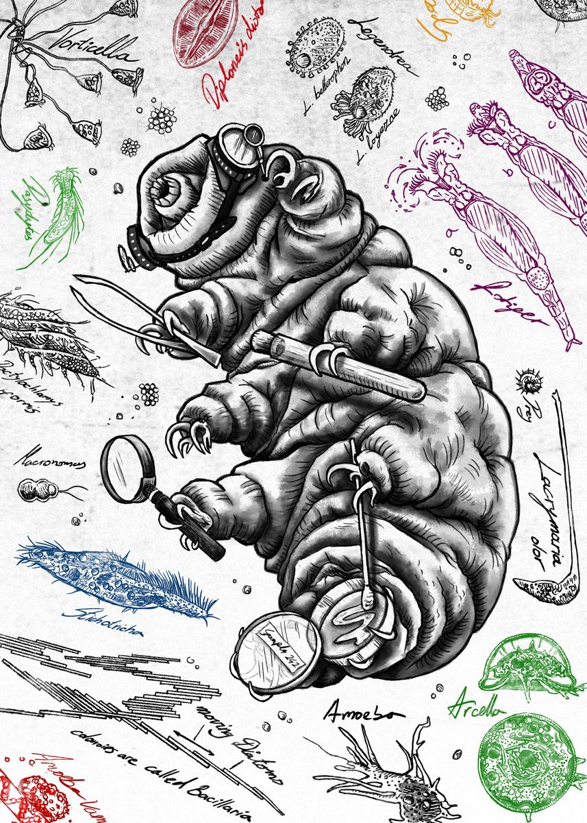 'Tardigrade MicrobiologistW' Poster by Hris Rizz | Displate