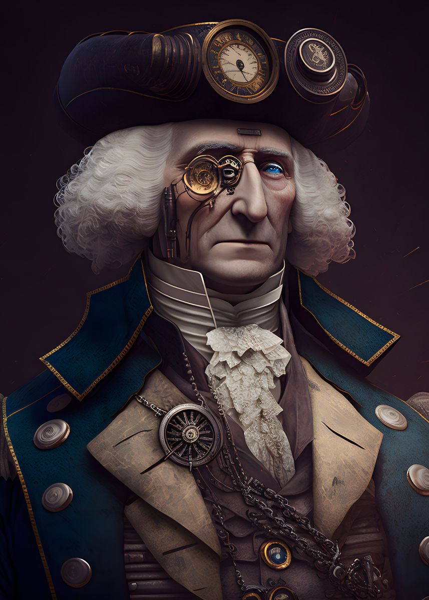 'Vintage George Washington ' Poster, picture, metal print, paint by ...