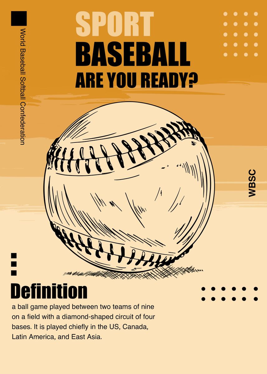 'Baseball' Poster by Magic Apes | Displate