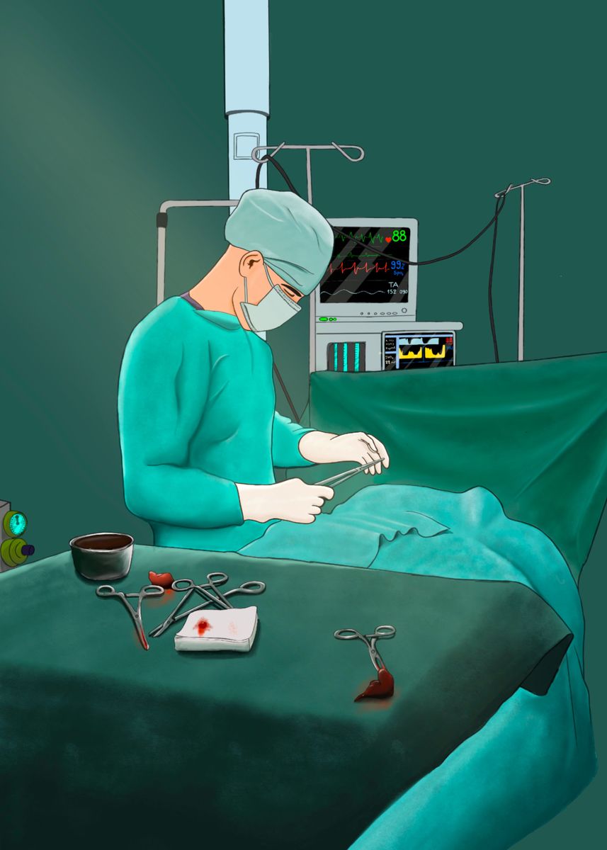 'Surgeon Doctor Surgery' Poster, picture, metal print, paint by Imad El ...