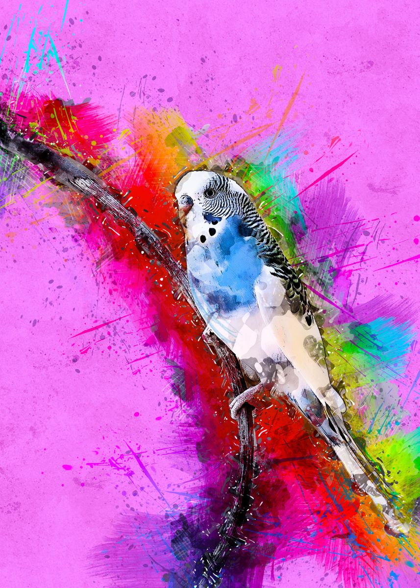 'Bird 240' Poster, picture, metal print, paint by TaTu Art | Displate