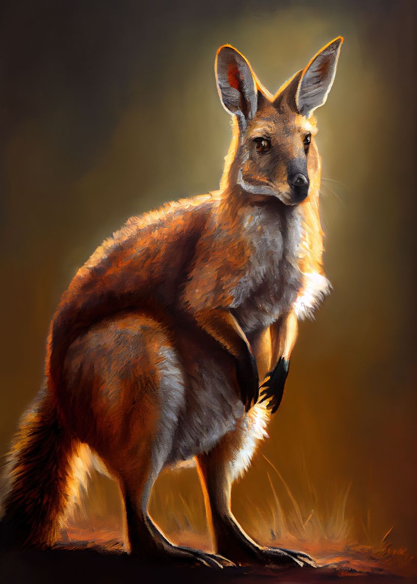 'Australian Wallaby' Poster, picture, metal print, paint by Alexandru ...