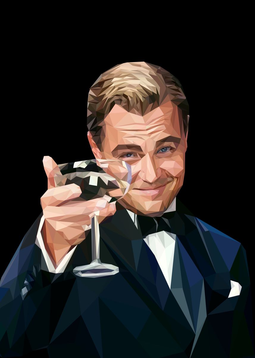 'cheer leonardo dicaprio ' Poster, picture, metal print, paint by ...