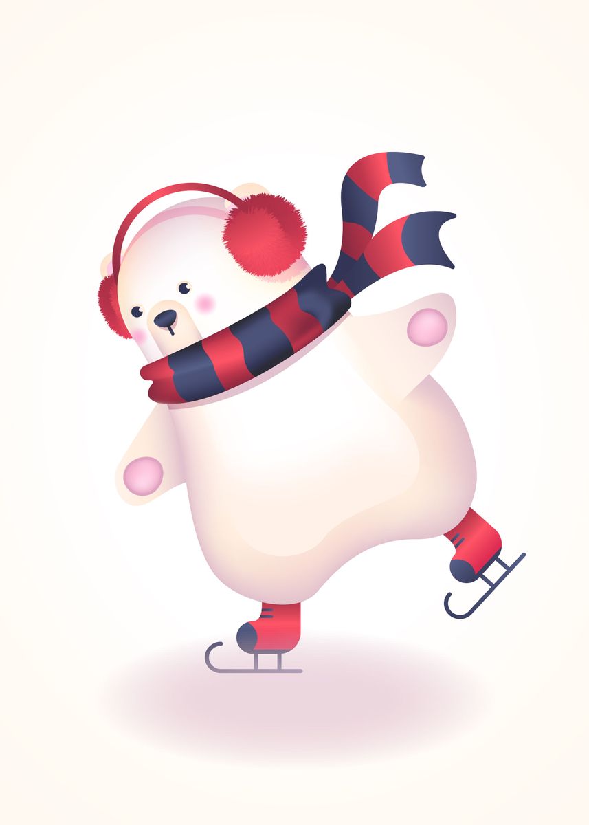 'Cute Animal Xmas' Poster by Eli Cassin | Displate