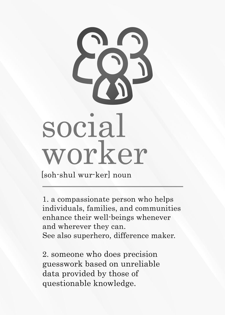 'Social Worker Definition' Poster by 84PixelDesign | Displate
