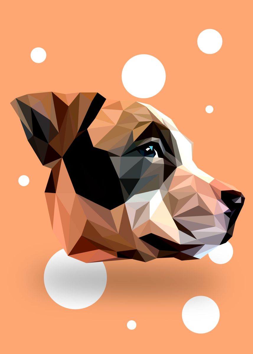 'Dog' Poster, picture, metal print, paint by Lee Jani | Displate