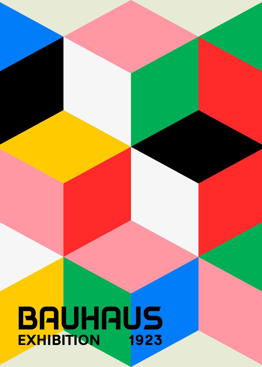 'Bauhaus Geometric Shapes' Poster, picture, metal print, paint by EDM ...