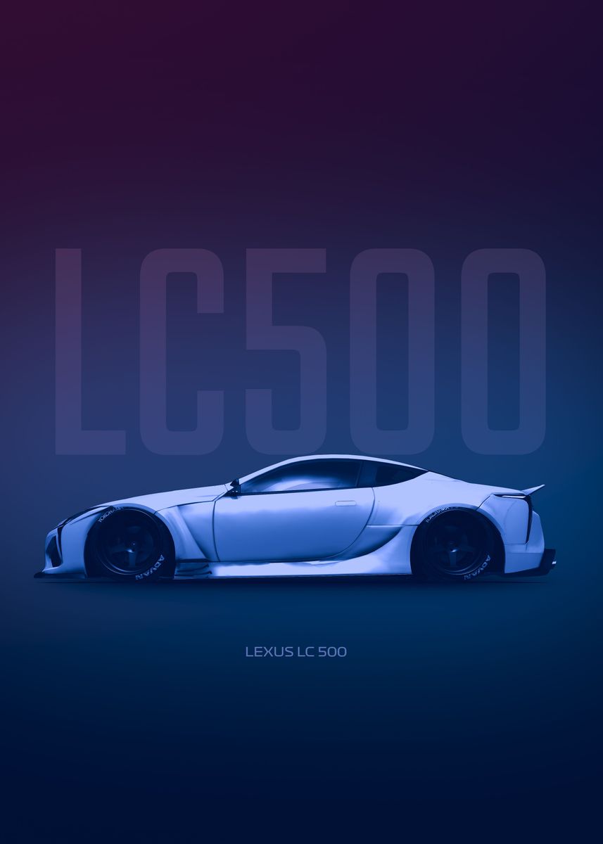 'Lexus LC 500' Poster, picture, metal print, paint by Basues | Displate