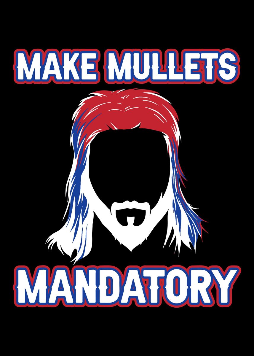 'Mullet' Poster, picture, metal print, paint by CrazySquirrel | Displate