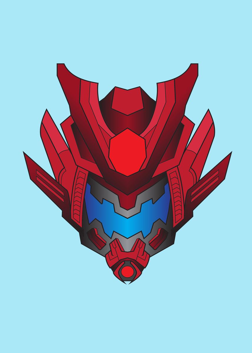 'Warrior cyborg head' Poster, picture, metal print, paint by Le Thi Thu ...