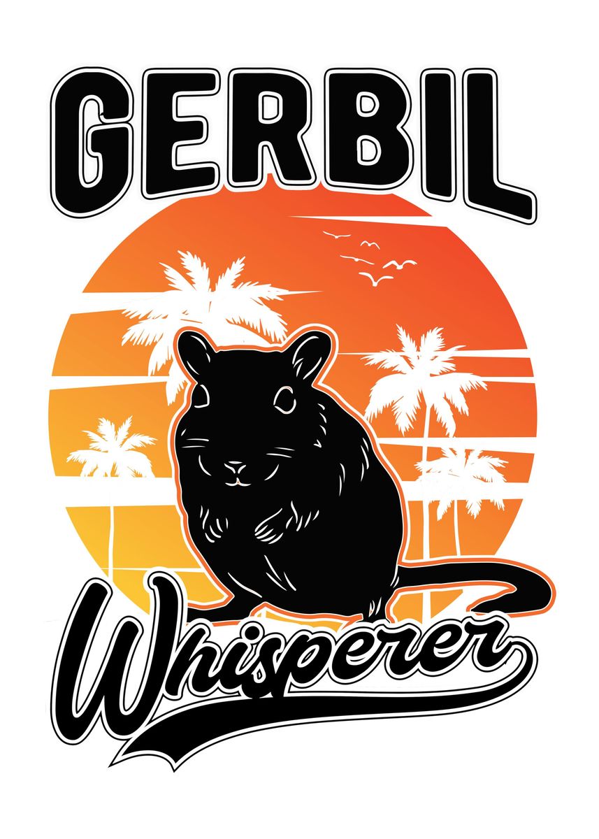 'Gerbil Mongolian Racing Ra' Poster, picture, metal print, paint by ...