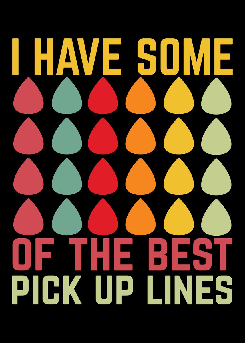 'Best Pick Up Lines' Poster, picture, metal print, paint by crbn design ...
