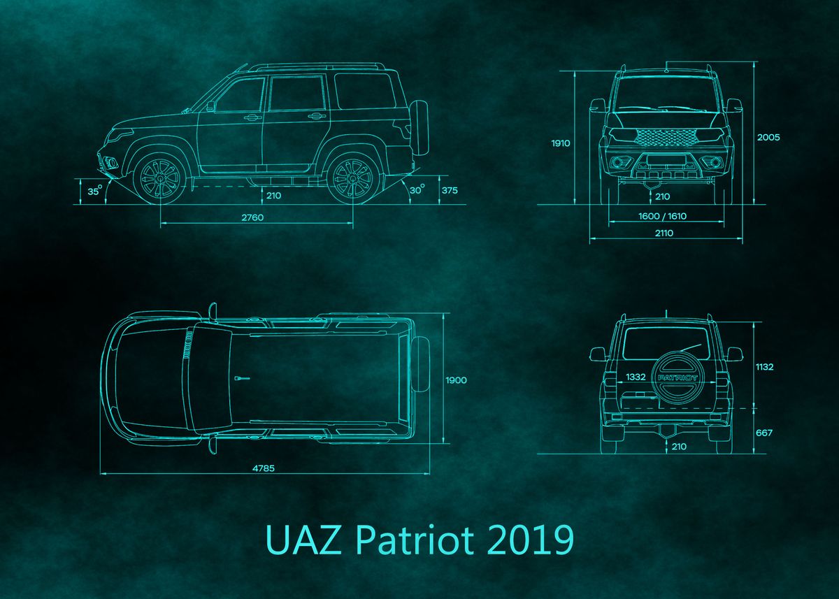 'UAZ Patriot 2019 ' Poster by Fast Elevator | Displate