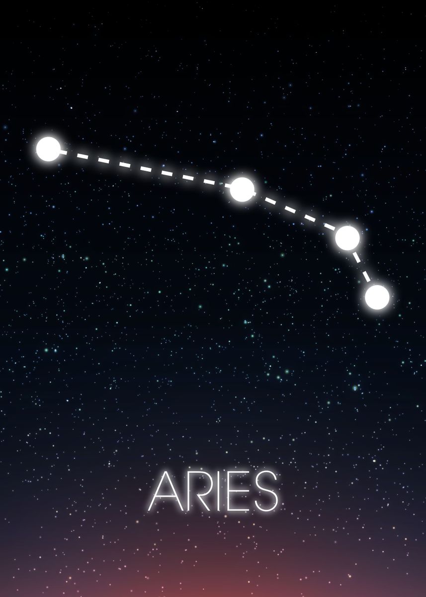 'Aries Constellation' Poster, picture, metal print, paint by crbn ...