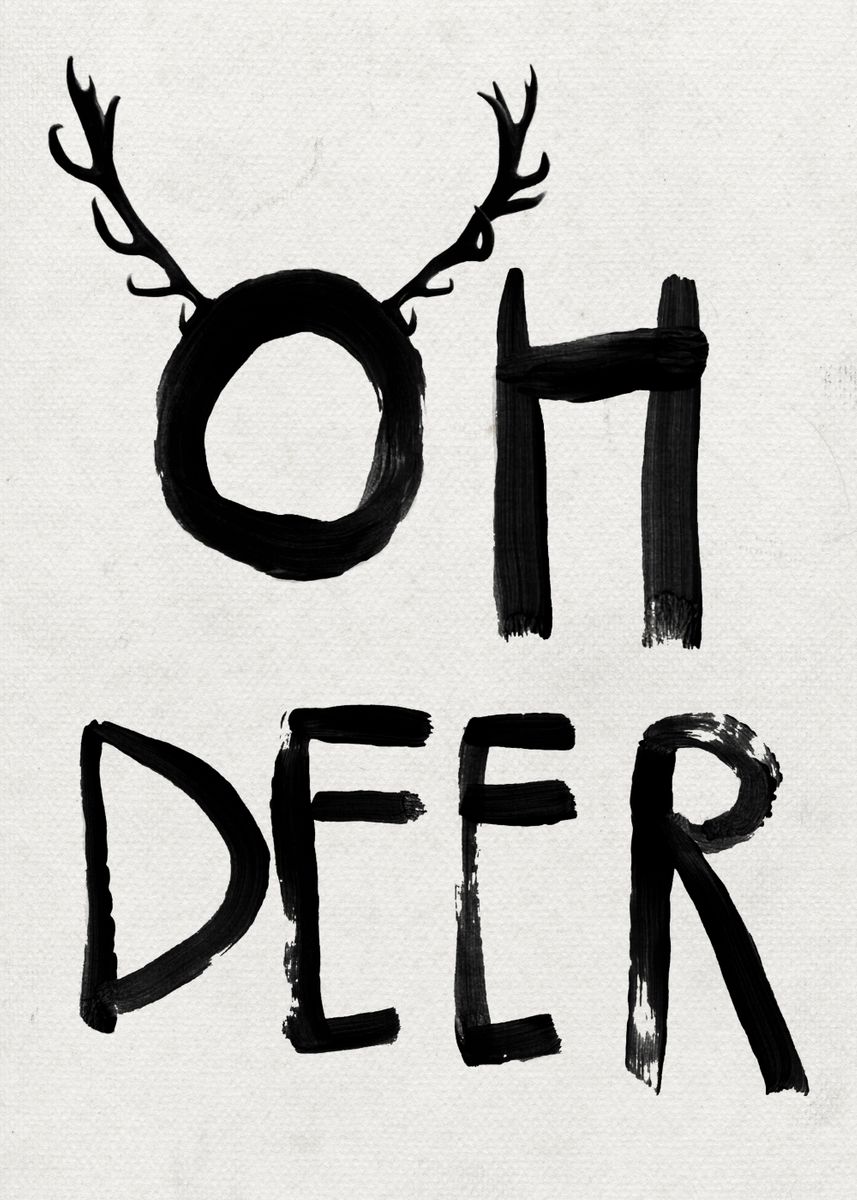 'Oh Deer' Poster, picture, metal print, paint by World Class Photos ...