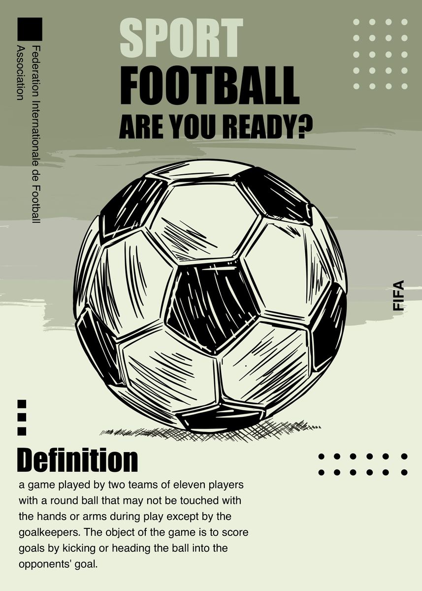 'Football poster set' Poster, picture, metal print, paint by Magic Apes ...