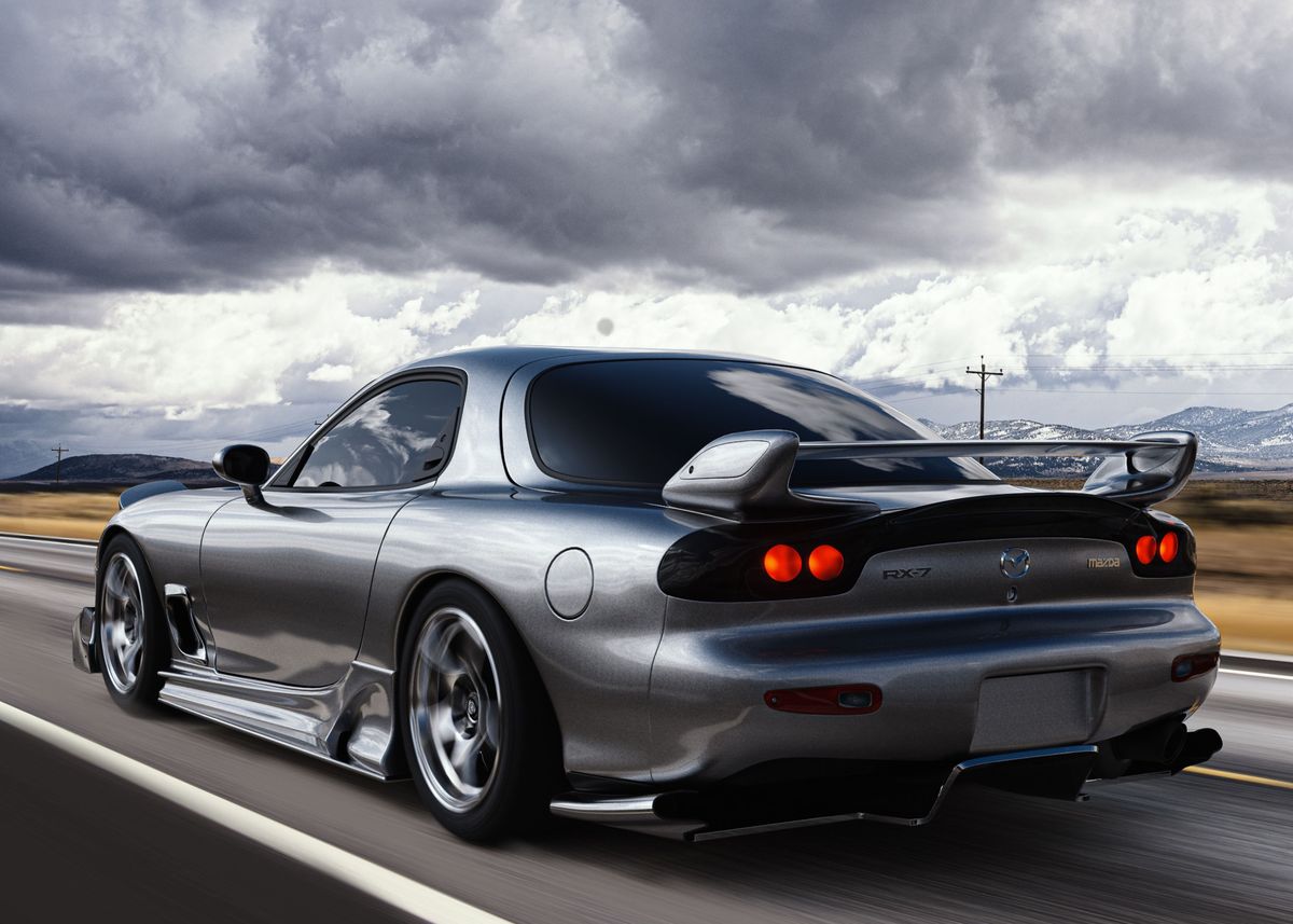 'mazda rx7' Poster by Recca | Displate