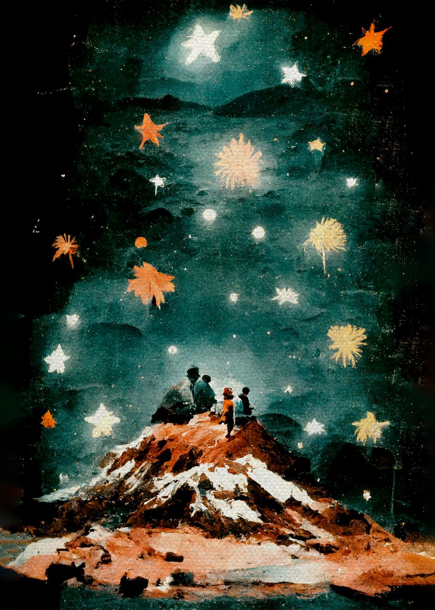 'Night Of The Stars' Poster, picture, metal print, paint by World Class ...