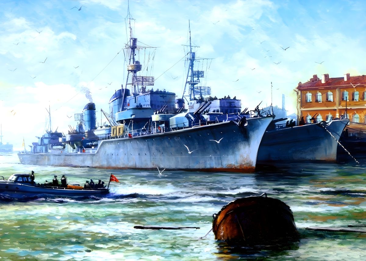 'Warship' Poster by World War | Displate