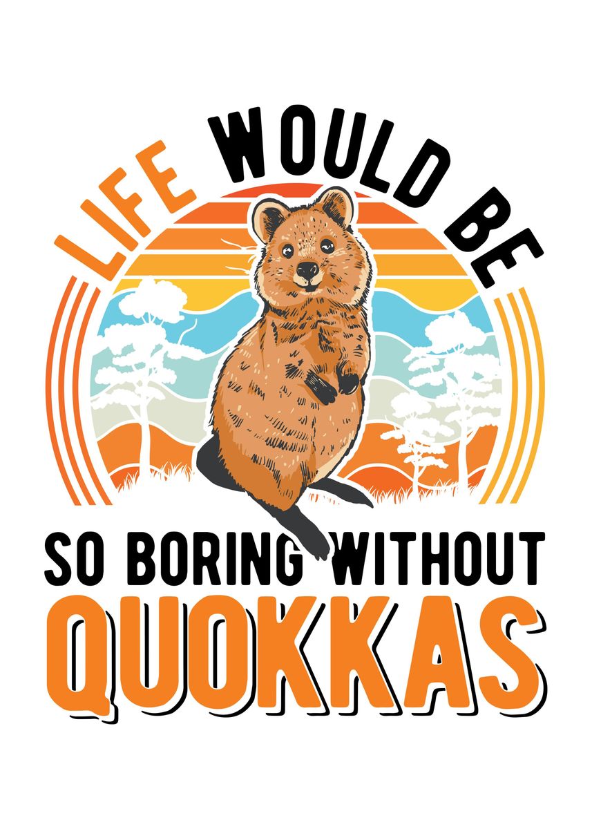'Quokka Shorttailed Kangar' Poster by FavoritePlates | Displate
