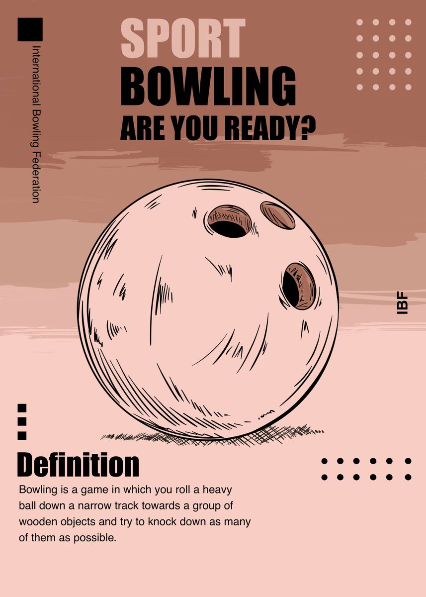 'Bowling' Poster, picture, metal print, paint by Magic Apes | Displate