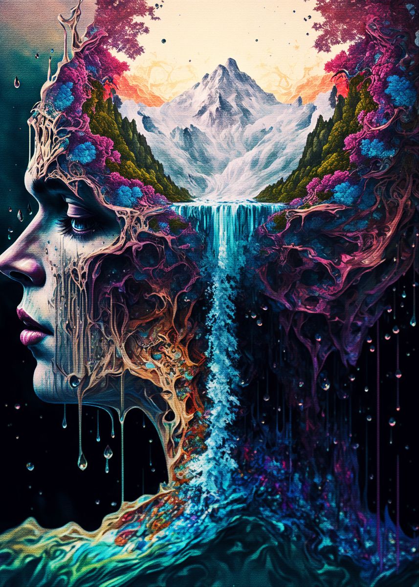 'Dream the brain' Poster, picture, metal print, paint by Muh Asdar ...