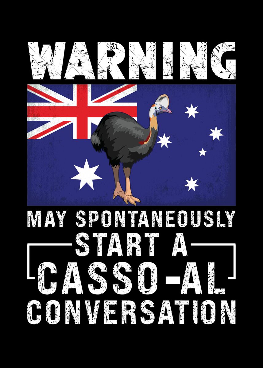 'Retro Cassowary Bird' Poster by bobbyMC | Displate