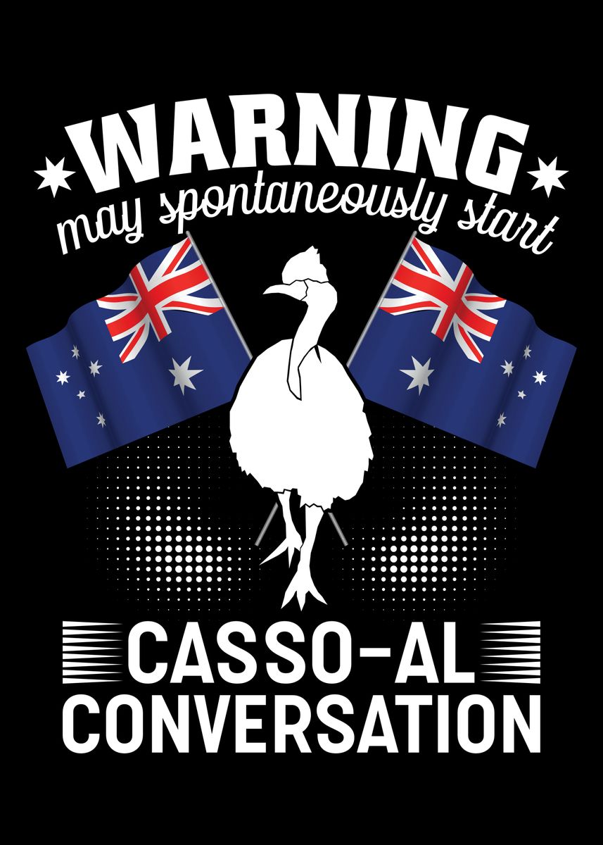 'Retro Cassowary Bird' Poster, picture, metal print, paint by bobbyMC ...