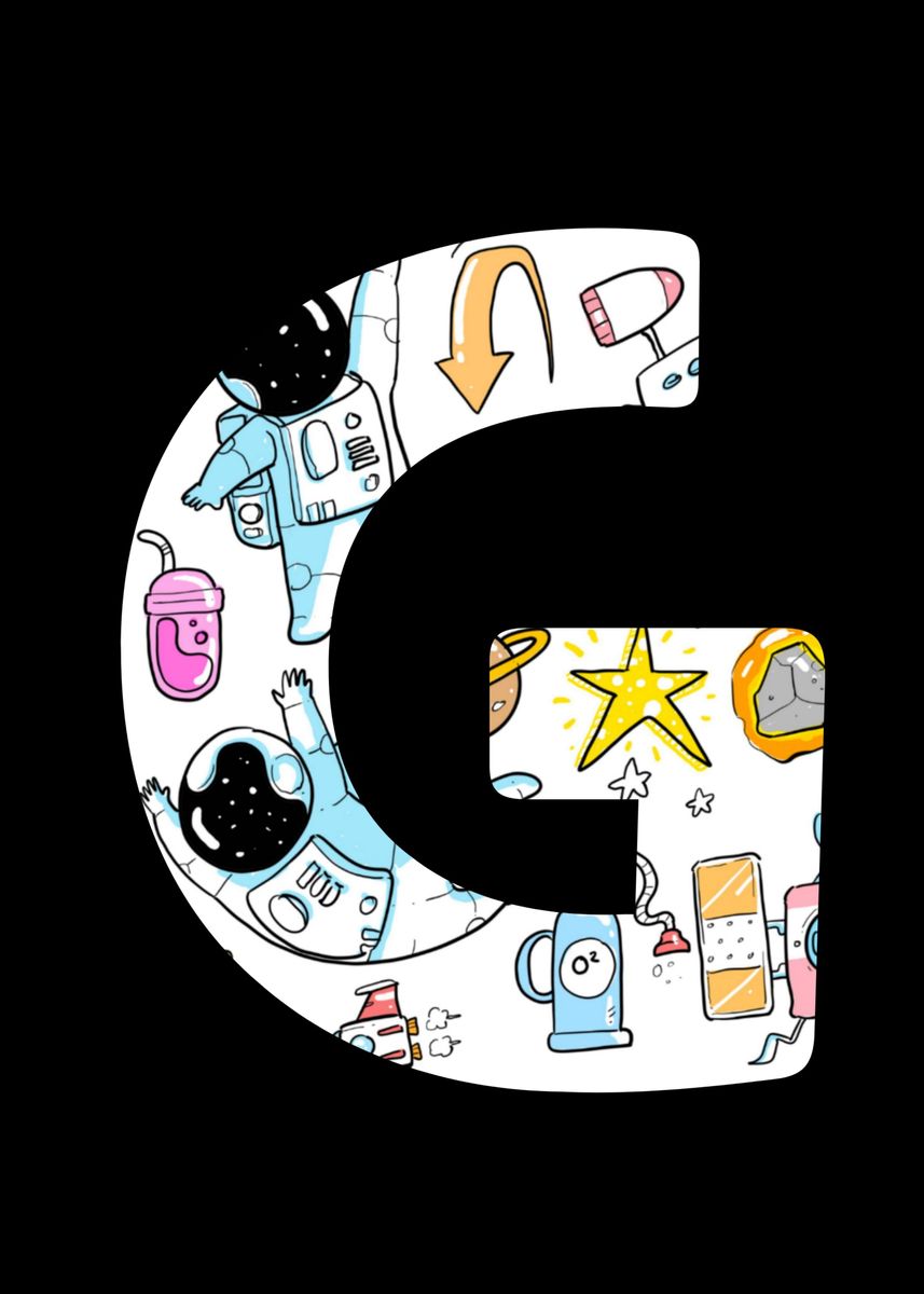 'Funny Alphabet G' Poster, picture, metal print, paint by Vicky ...