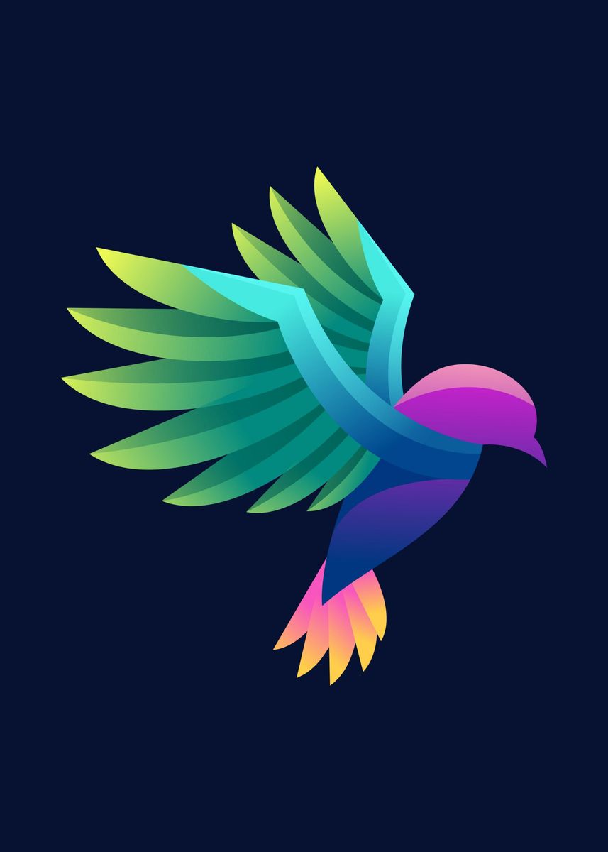 'Gradient Animal 7' Poster, picture, metal print, paint by My Legion ...